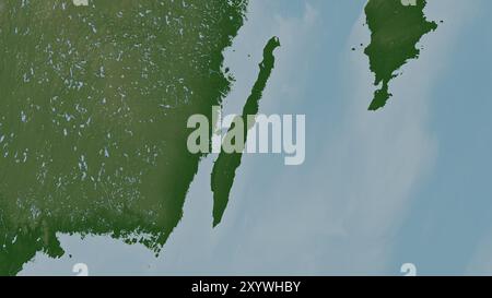 Oland Island in the Baltic Sea, belonging to Sweden, isolated on a ...