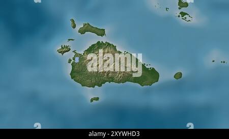 Pulau Obira in the Ceram Sea, belonging to Indonesia, cropped to square ...