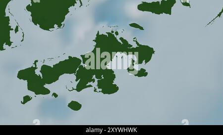 Pate Island in the Indian Ocean on a topographic, OSM Humanitarian ...