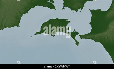 Phillip Island in the Bass Strait, belonging to Australia, isolated on ...