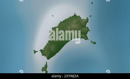 Porto Santo Island in the North Atlantic Ocean on a topographic, OSM ...