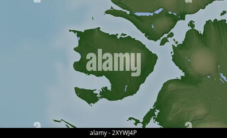 Pioneer Island in the Kara Sea, belonging to Russia, isolated on a ...