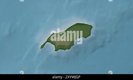 Rota Island in the Philippine Sea on a topographic, OSM Humanitarian ...