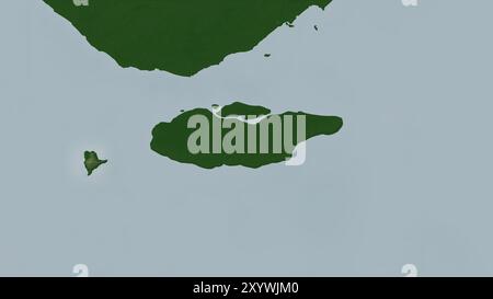 Saibai Island in the Coral Sea, belonging to Australia, cropped to ...