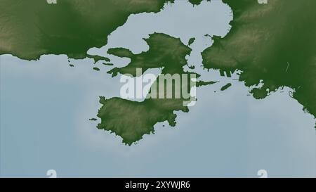 Salamis Island in the Aegean Sea, belonging to Greece, isolated on a ...