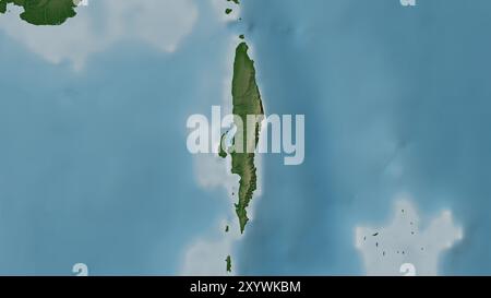 Selayar Island in the Banda Sea on a topographic, OSM Humanitarian ...