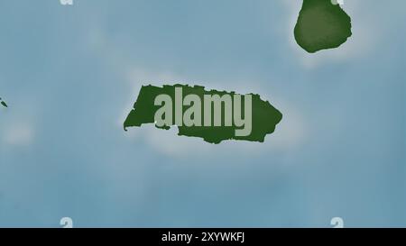 Sibay Island in the Sulu Sea, belonging to Philippines, isolated on a ...