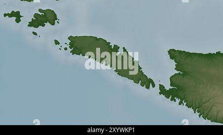 Solta Island in the Adriatic Sea, belonging to Croatia, isolated on a ...