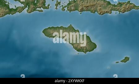 Pulau Sumba in the Savu Sea, belonging to Indonesia, isolated on a ...