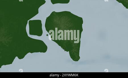 Pulau Tarakan in the Celebes Sea, belonging to Indonesia, isolated on a ...