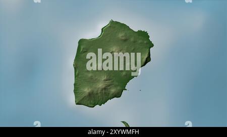 Tongoa Island in the Coral Sea, belonging to Vanuatu, isolated on a ...