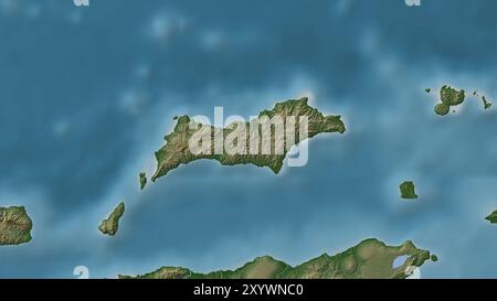 Pulau Wetar in the Banda Sea, belonging to Indonesia, isolated on a ...