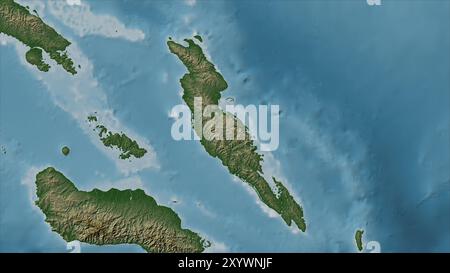Malaita Island in the Solomon Sea on a topographic, OSM Humanitarian ...