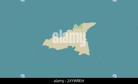 Agattu Island in the Bering Sea on a colored elevation map Stock Photo ...