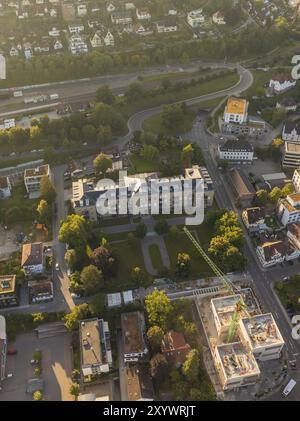 A bird's eye view of a residence surrounded by trees Stock Photo - Alamy