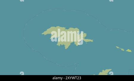 Attu Island in the Bering Sea on a colored elevation map Stock Photo ...