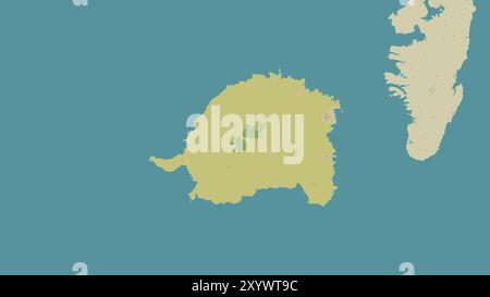 Balut Island in the Celebes Sea on a colored elevation map Stock Photo - Alamy