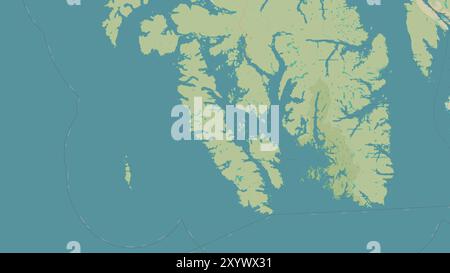 Dall Island in the North Pacific Ocean on a colored elevation map Stock ...