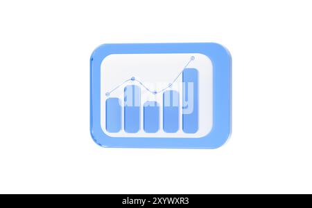 Cartoon financial data chart, bar graph, line chart and pie, 3d ...