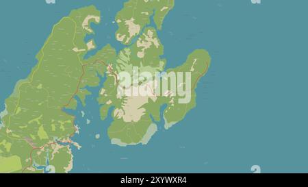 Gagil-Tomil Island in the Philippine Sea, belonging to Micronesia ...