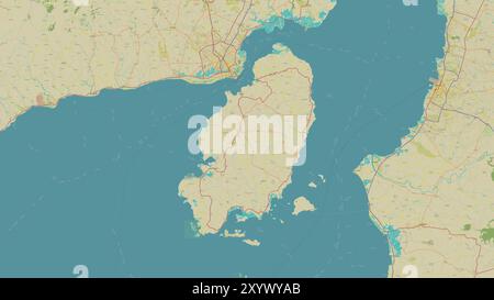 Guimaras Island in the Sulu Sea on a colored elevation map Stock Photo ...