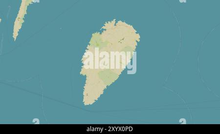 Kea Island in the Aegean Sea on a colored elevation map Stock Photo - Alamy