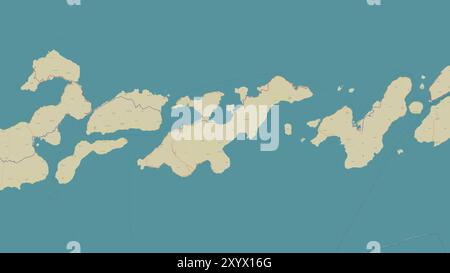 Pulau Lembata in the Savu Sea on a colored elevation map Stock Photo ...