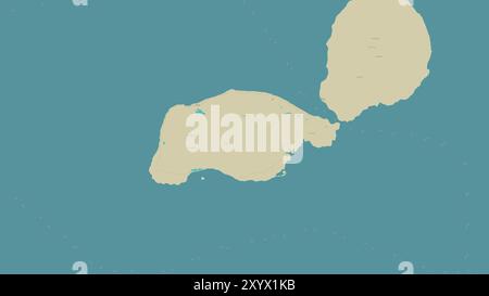 Lugus Island in the Celebes Sea on a colored elevation map Stock Photo ...