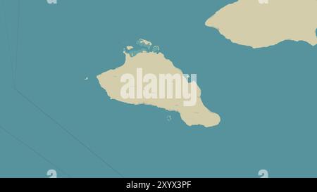 Pulau Manipa in the Banda Sea on a colored elevation map Stock Photo ...