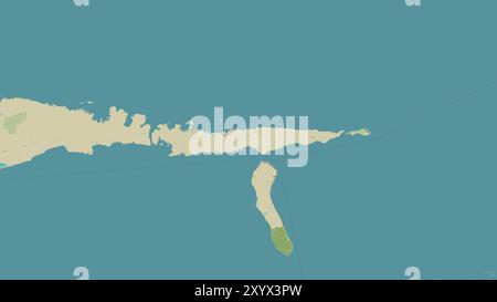 Pulau Mangole in the Ceram Sea on a colored elevation map Stock Photo ...