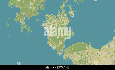 Nagashima, Kagoshima Island in the Eastern China Sea on a colored ...