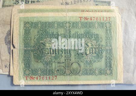 Historical banknote, Reichsbanknote, 50 Mark from 1919, German Reich ...