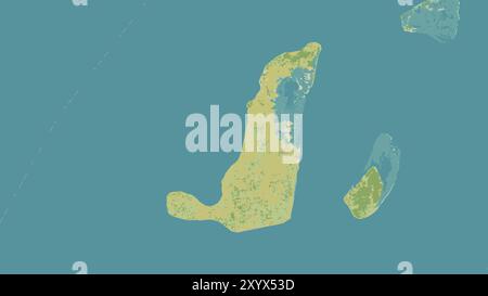 Pangutaran Island in the Sulu Sea on a colored elevation map Stock ...