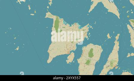 Panay Island in the Sulu Sea, belonging to Philippines, described and highlighted on a ...
