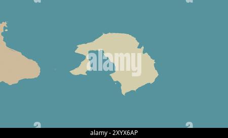 Sanafir Island in the Red Sea on a colored elevation map Stock Photo ...