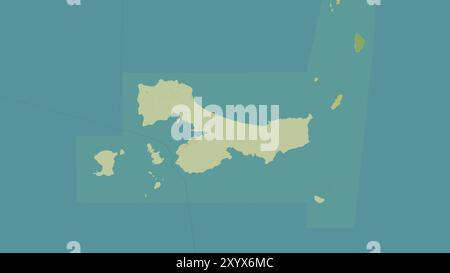Pulau Serasan in the South China Sea on a colored elevation map Stock ...