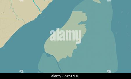 Swarna Dwip Island in the Bay of Bengal, belonging to Bangladesh ...