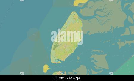 Texel Island in the North Sea, belonging to Netherlands, isolated on a ...