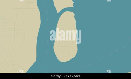 Pulau Topang in the South China Sea on a colored elevation map Stock ...