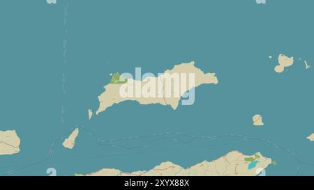 Pulau Wetar in the Banda Sea on a colored elevation map Stock Photo - Alamy