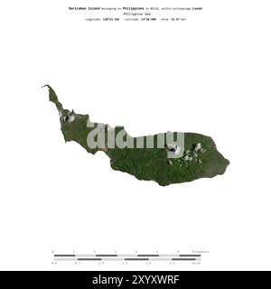 Shape of Maricaban Island in the Philippine Sea, belonging to ...