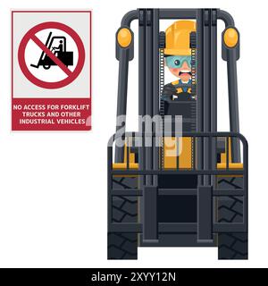 ISO 7010 P006 – No access for forklift trucks and industrial vehicles ...