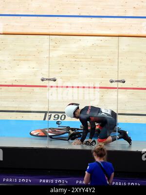 Archie Atkinson during the Men's Para C4 Individual Pursuit Final on ...