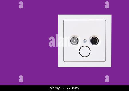 Aerial socket for radio and television reception Stock Photo - Alamy