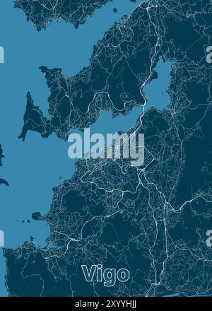 Vector city road map of Vigo, Spain Stock Vector Image & Art - Alamy