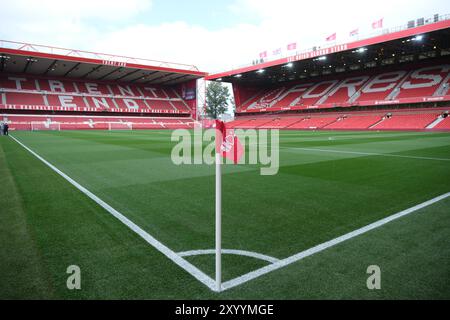 Nottingham Forest corner flag prior to kick off during the UEFA Europa ...