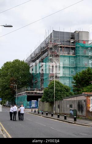 The fire damaged, Spectrum Building on Freshwater Road in Dagenham ...