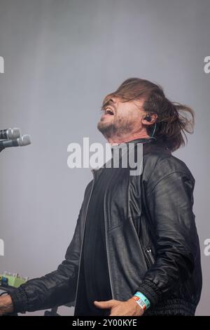 Jean Waterlot, from Ghinzu band, performs live at the Rock en Seine ...