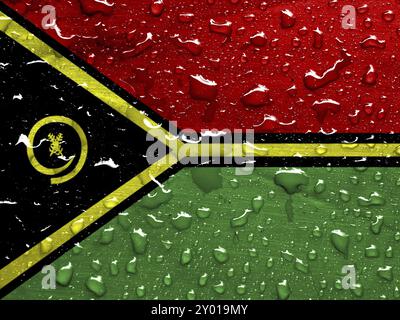 flag of Vanuatu with rain drops Stock Photo - Alamy
