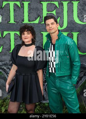 Corey Baker (right) attends the UK premiere of "Beetlejuice Beetlejuice ...